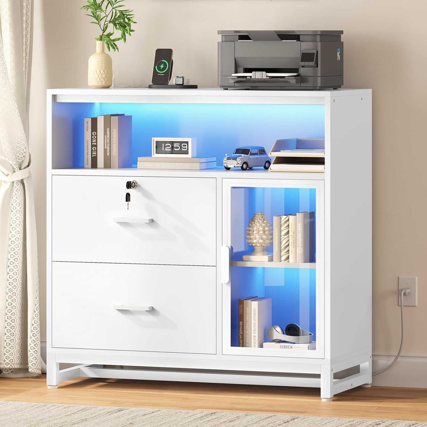 Office Furniture For Small Spaces SEDETA 2-Drawer File Cabinet With ...
