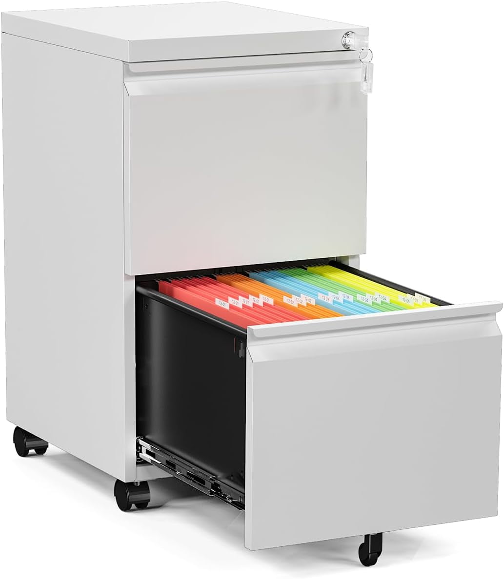 File Cabinet Drawer, Mobile Lateral Filing Cabinet with Lock, Printer ...