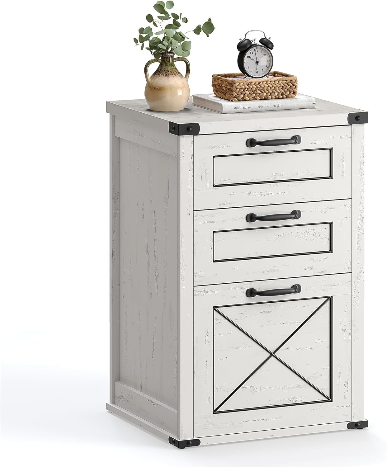 File Cabinet, Filing Cabinet with 3 Drawers, Printer Stand, Fit A4 ...