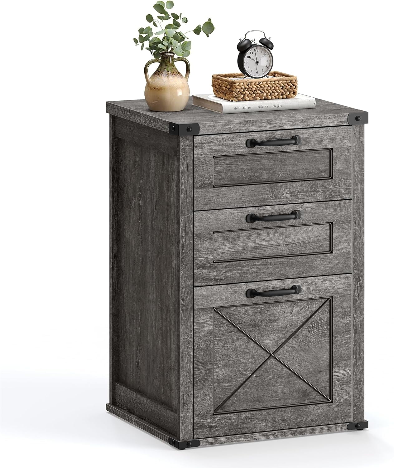 File Cabinet Filing Cabinet with 3 Drawers Printer Stand Fit A4 Letter ...