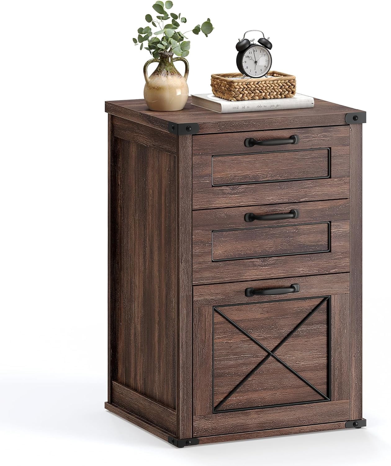 File Cabinet, Filing Cabinet with 3 Drawers, Printer Stand, Fit A4 ...