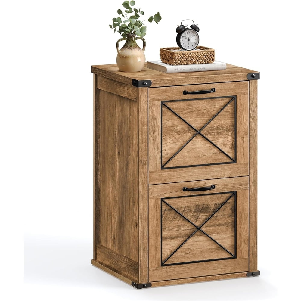 File Cabinet, Filing Cabinet with 2 File Drawers, Printer Stand, Fit A4, Letter Size, Hanging ...