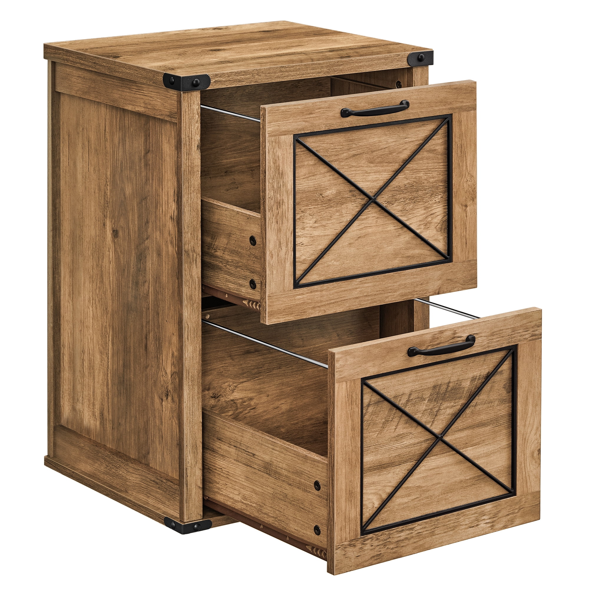 File Cabinet, Filing Cabinet with 2 File Drawers, Printer Stand for ...