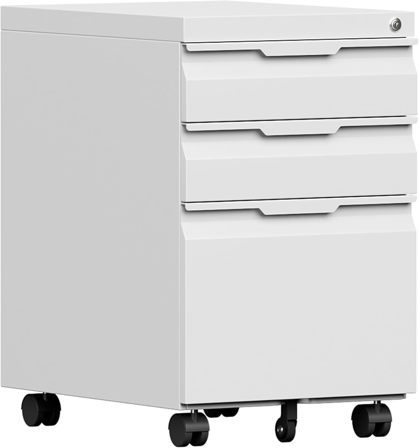 File Cabinet for Home Office,3 Drawers Mobile File Cabinets Rolling ...