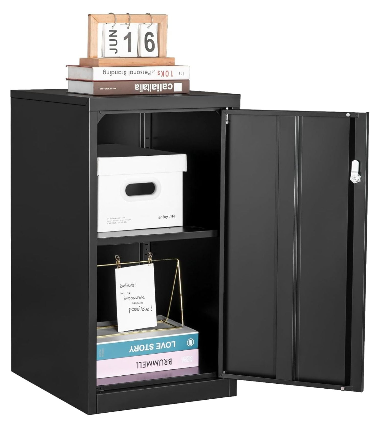 File Cabinet with Lock Metal Vertical Filing Cabinet with Door Office ...