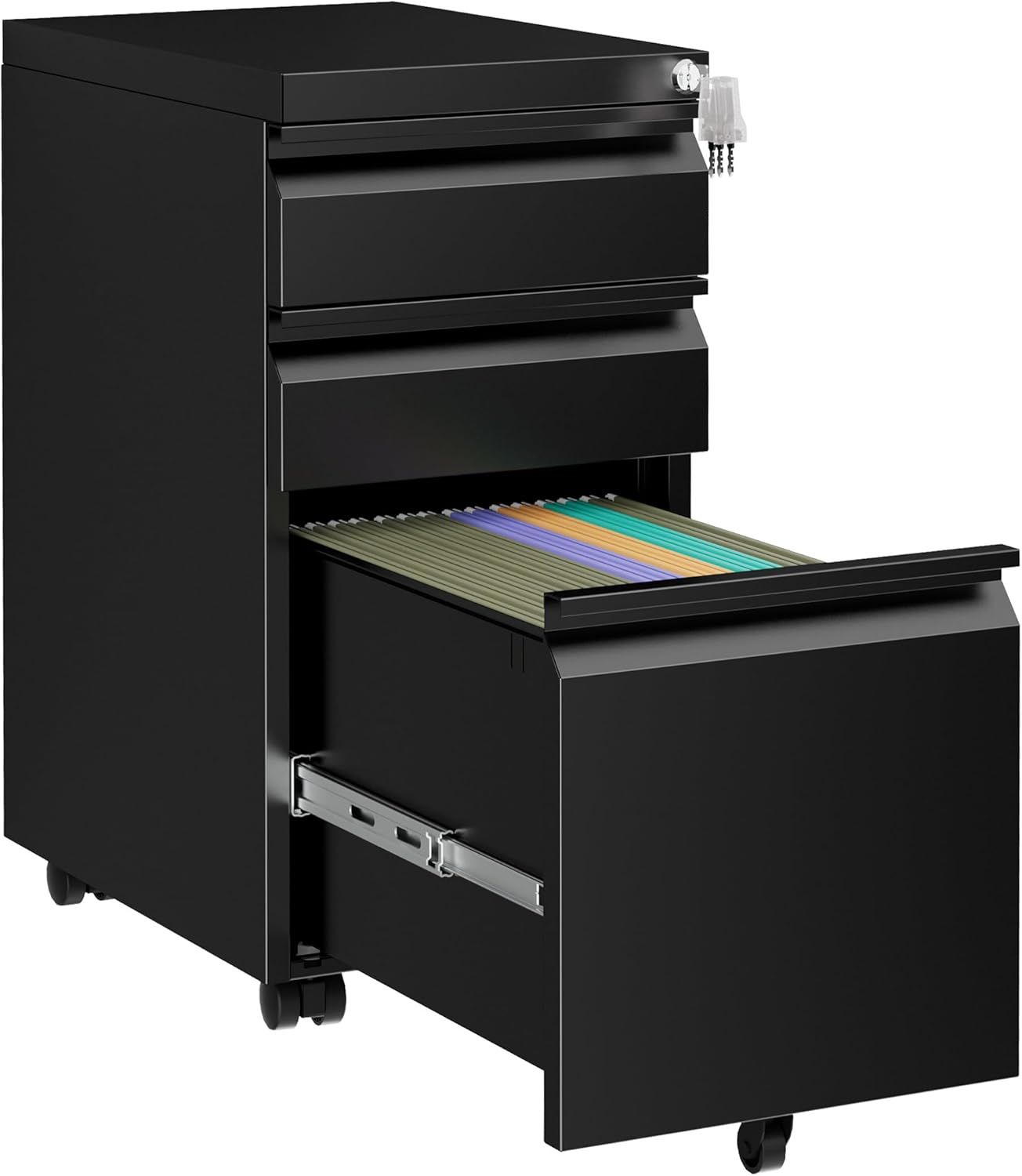 File Cabinet with Lock – Drawer Mobile Storage for Home Office ...