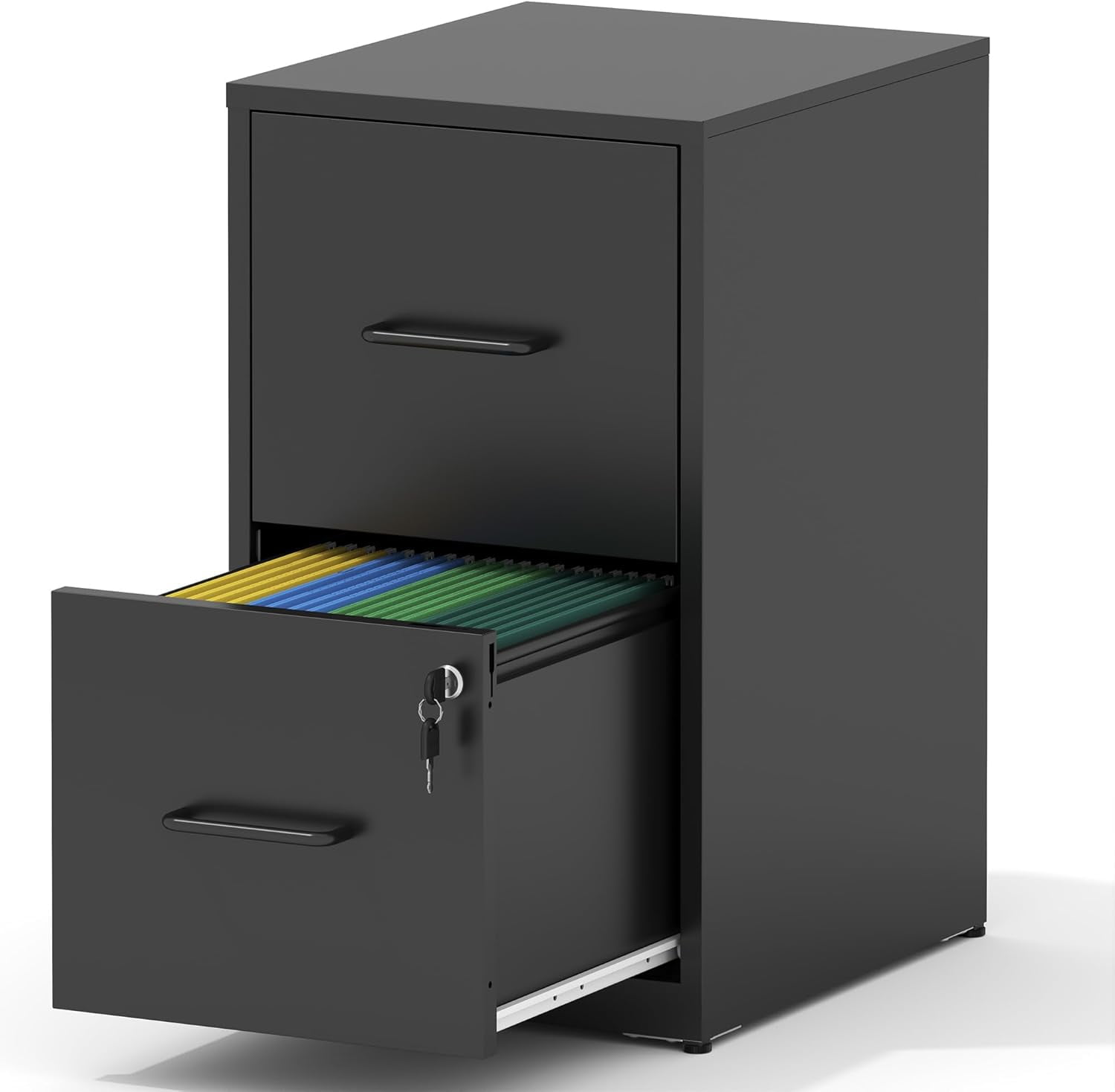 File Cabinet with Lock, Steel Vertical Filing Cabinets for Home Office ...
