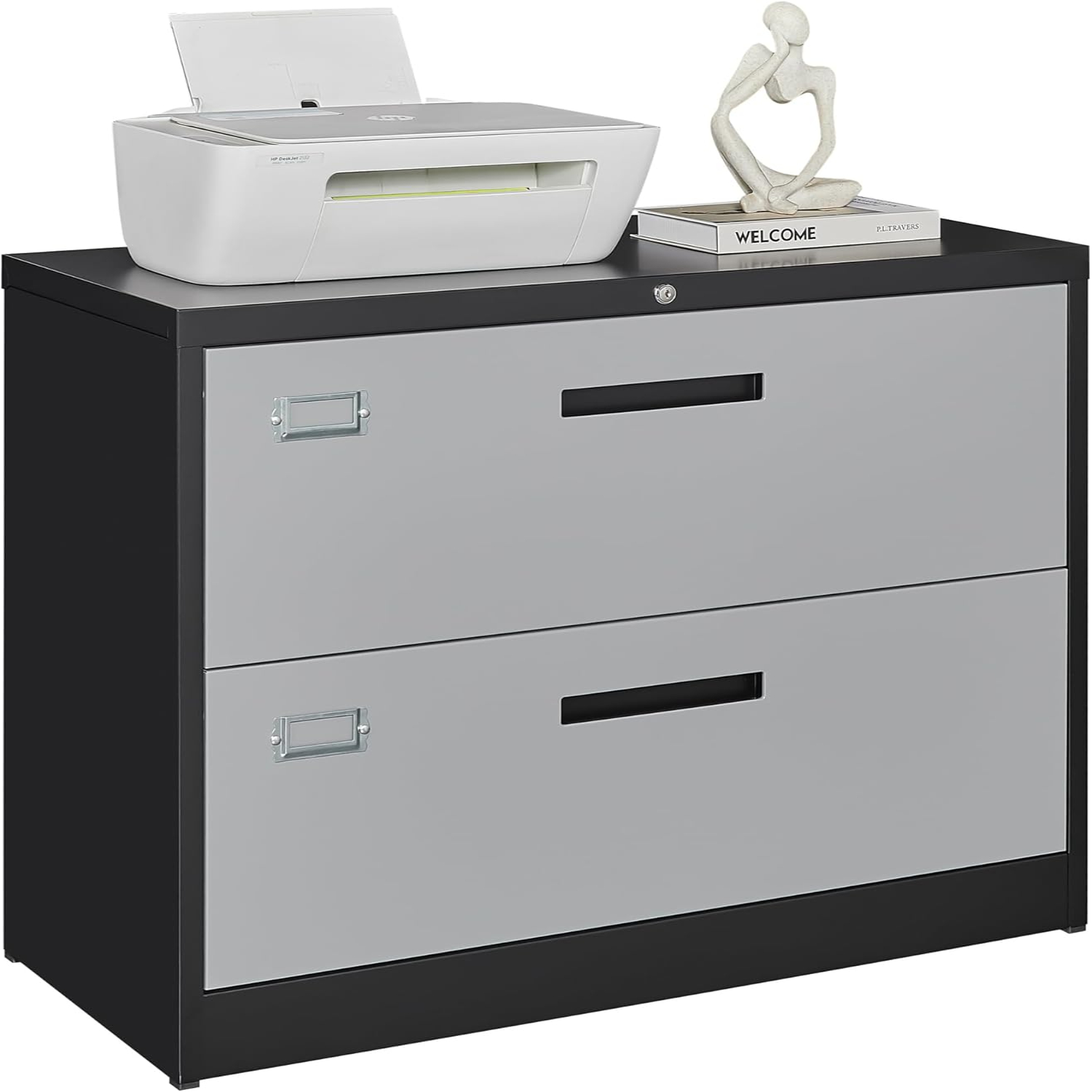 File Cabinets 4 Drawer Metal Lateral Filing Organization Cabinets with ...