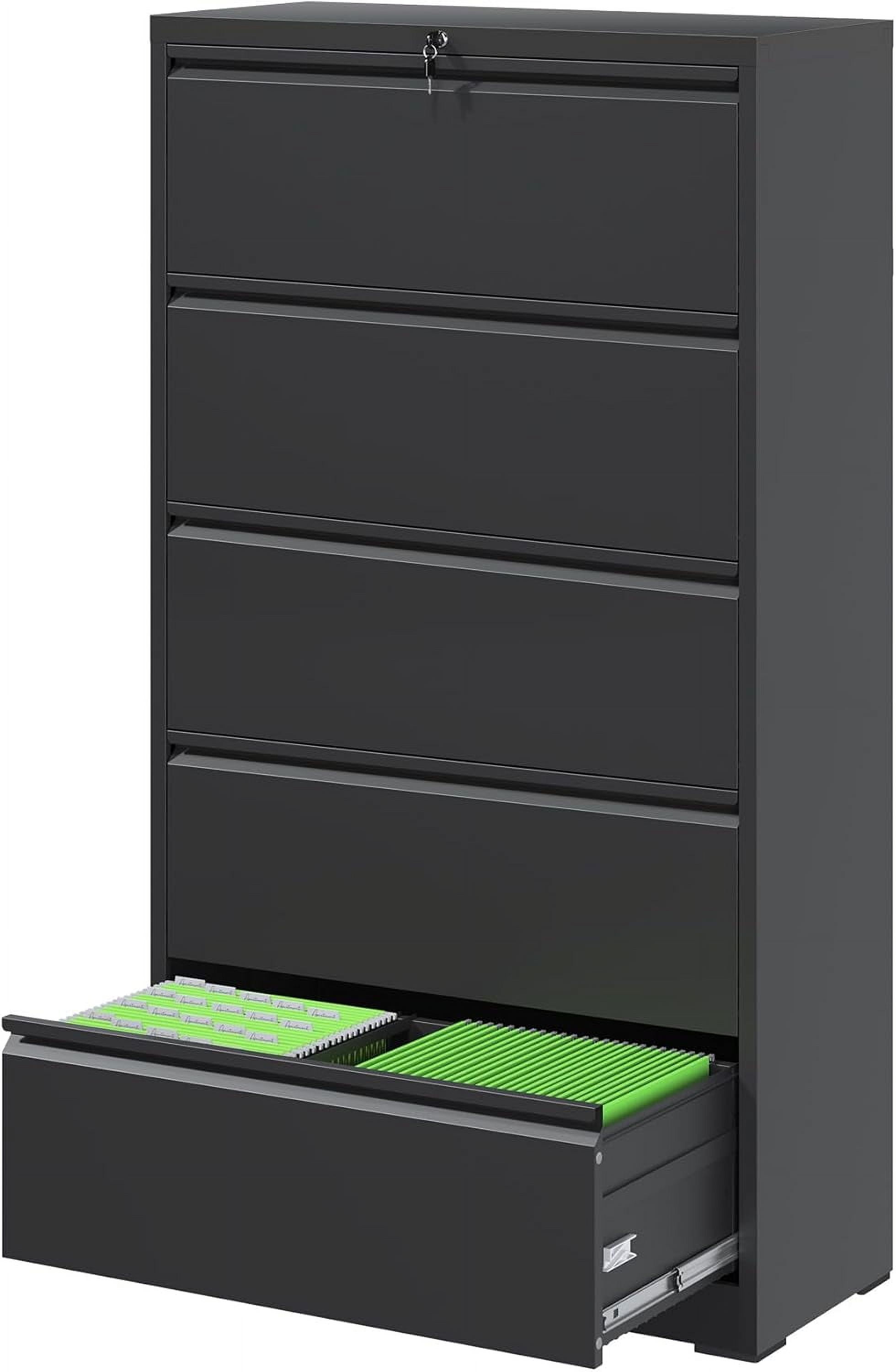 File Cabinets 5 Drawer,Metal Office Storage Filing Cabinet with Lock ...