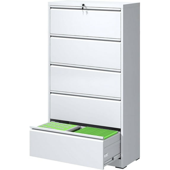 File Cabinets 5 Drawer,Metal Office Storage Filing Cabinet with Lock ...