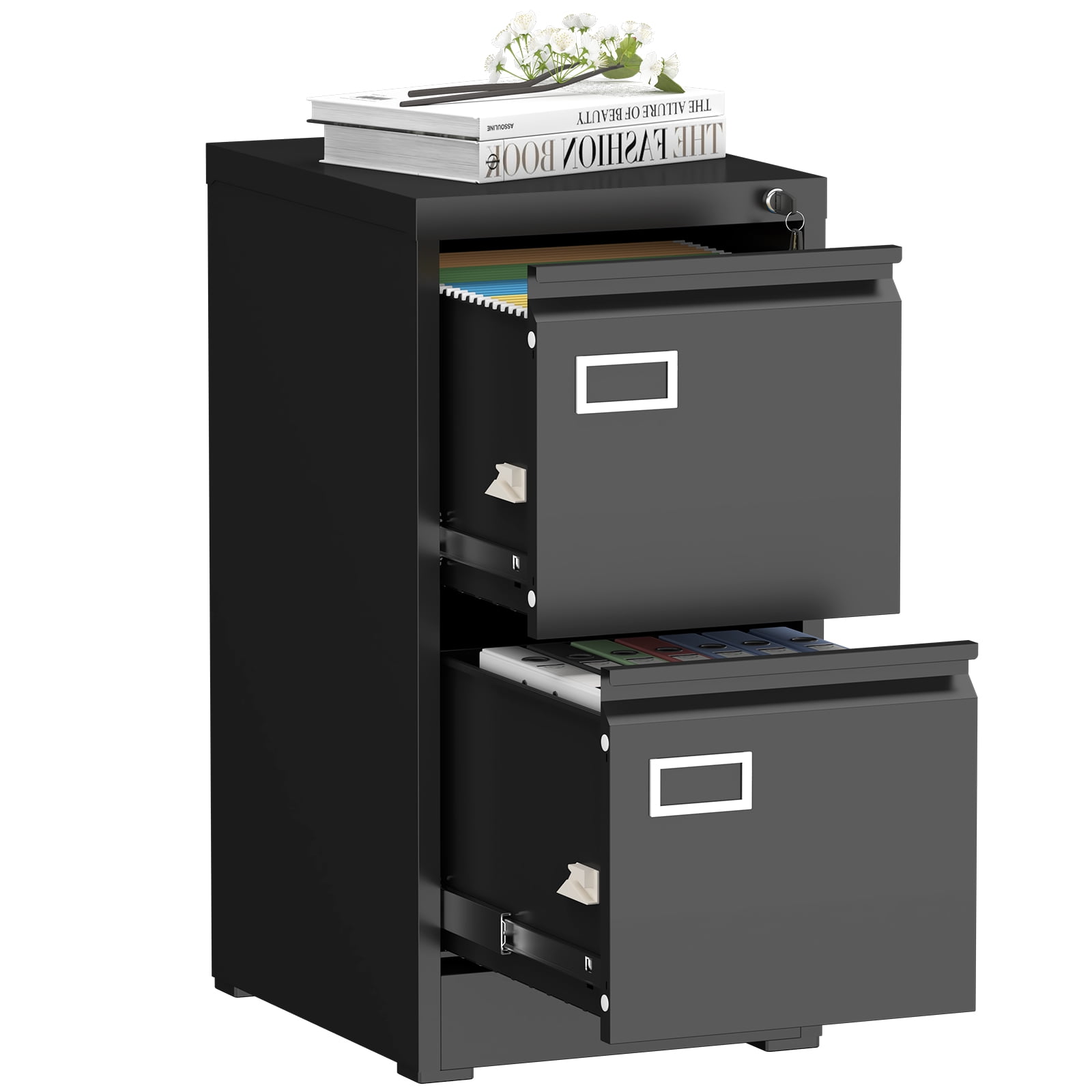 File Cabinets for Home Office, Small 2 Drawer Filing Cabinets with Lock ...