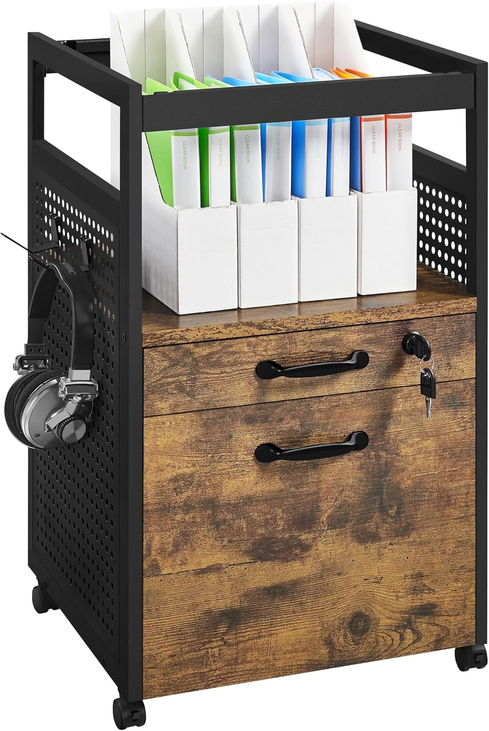 File Cabinets Industrial Office File Cabinet Mobile Printer Stand with ...