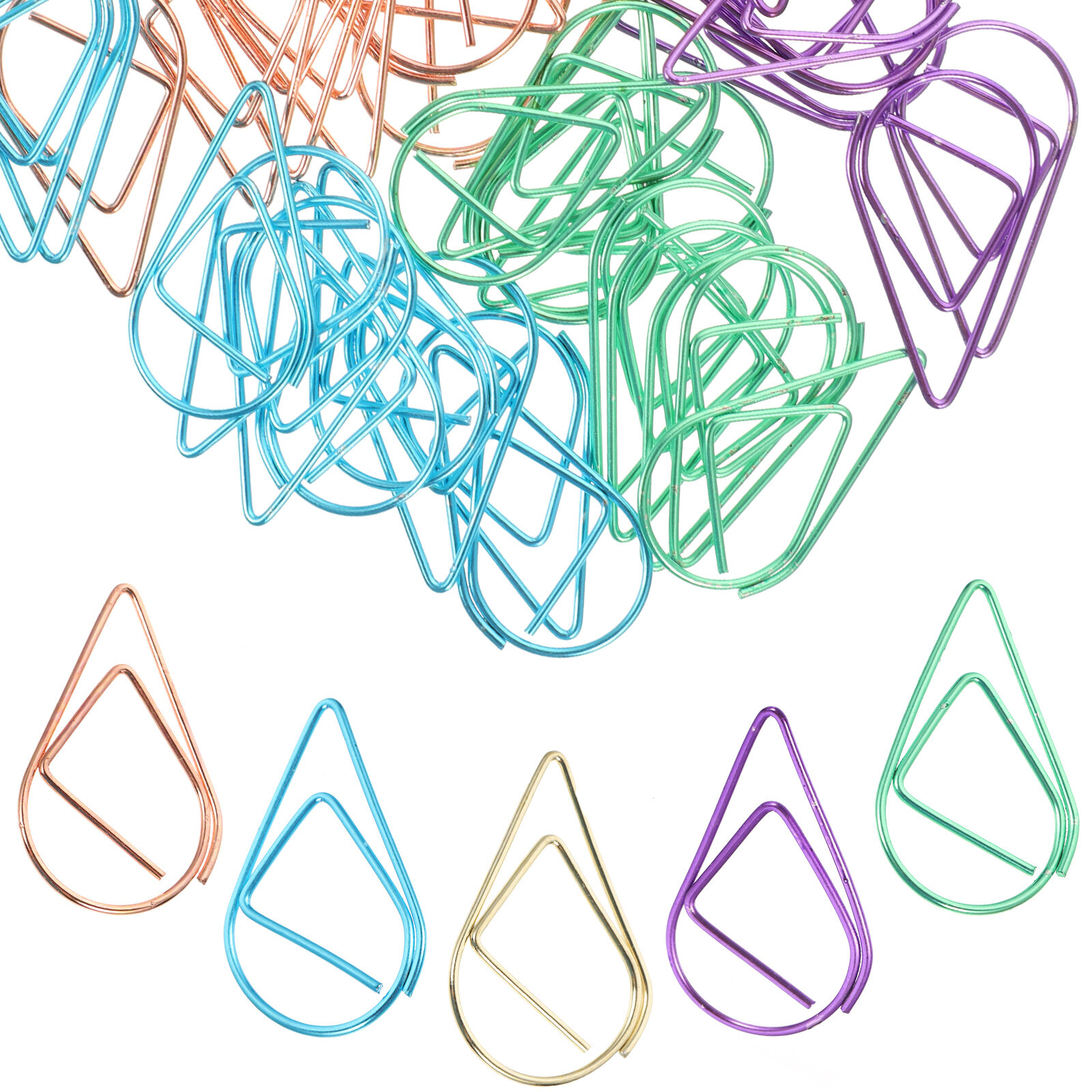 File Clips Paper Multi-use Metal Trim Bookmark Wedding Office Steel ...