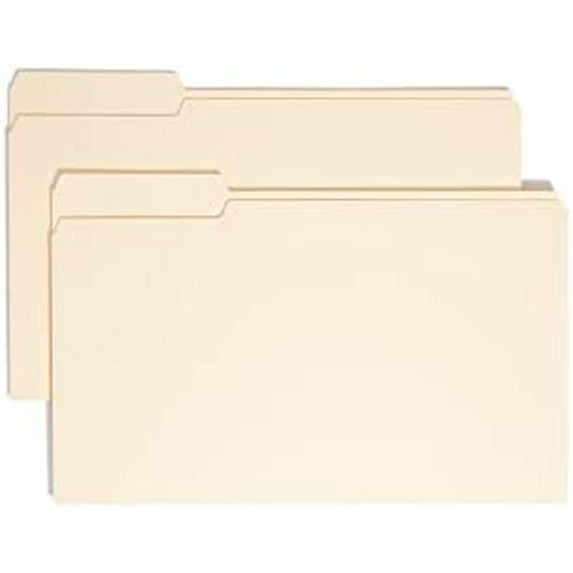 File Folder, 1/3-Cut Tab, Left Position, Legal Size, Manila, 100 per ...