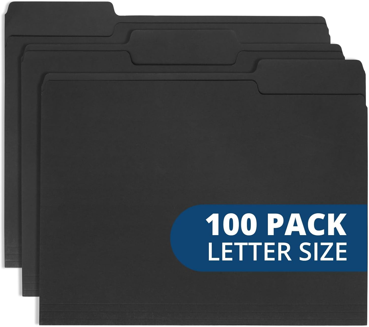 File Folder, 1/3 Cut Tab, Letter Size, Blue, Great for Organizing and ...