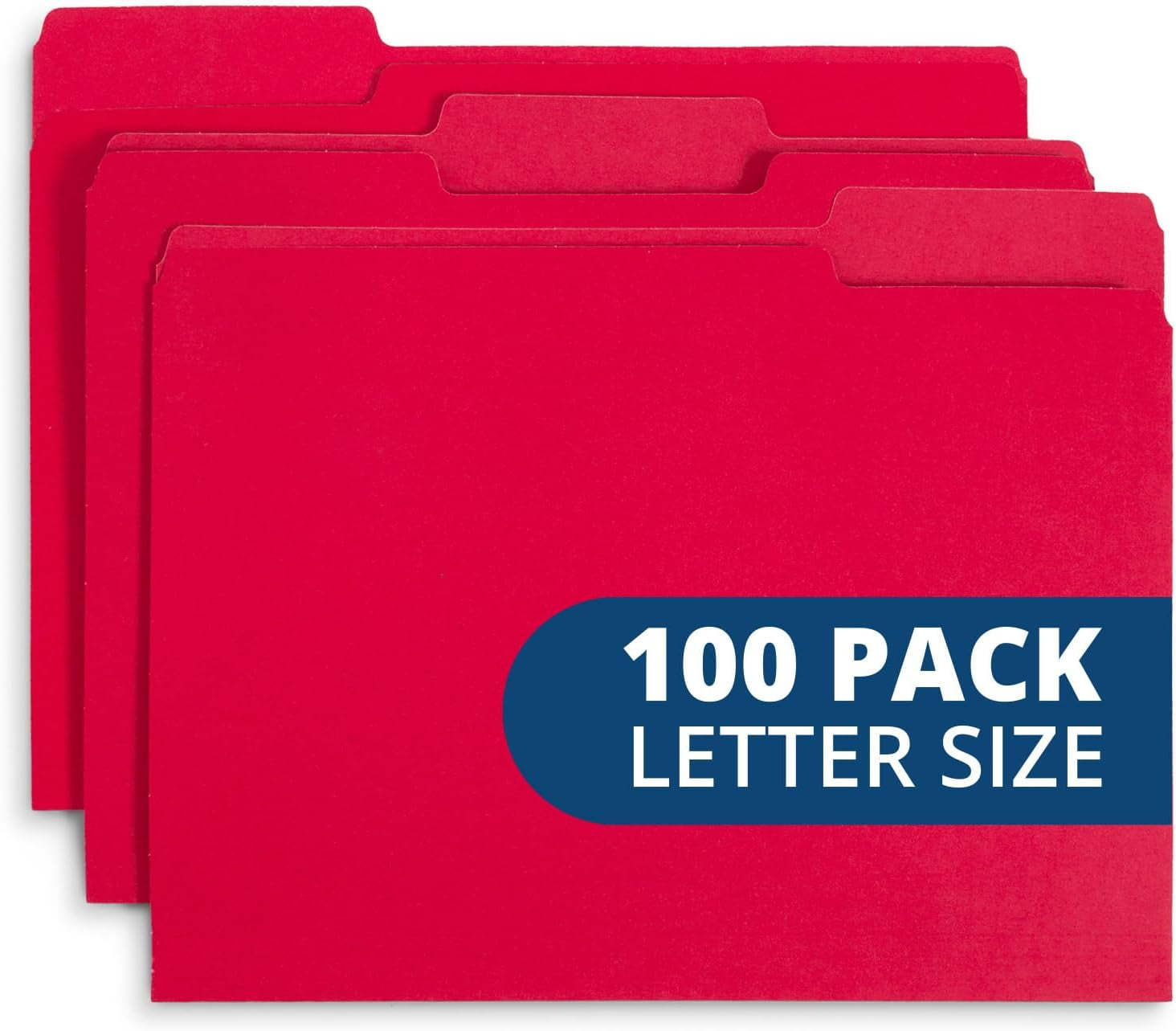 File Folder, 1/3 Cut Tab, Letter Size, Blue, Great for Organizing and ...