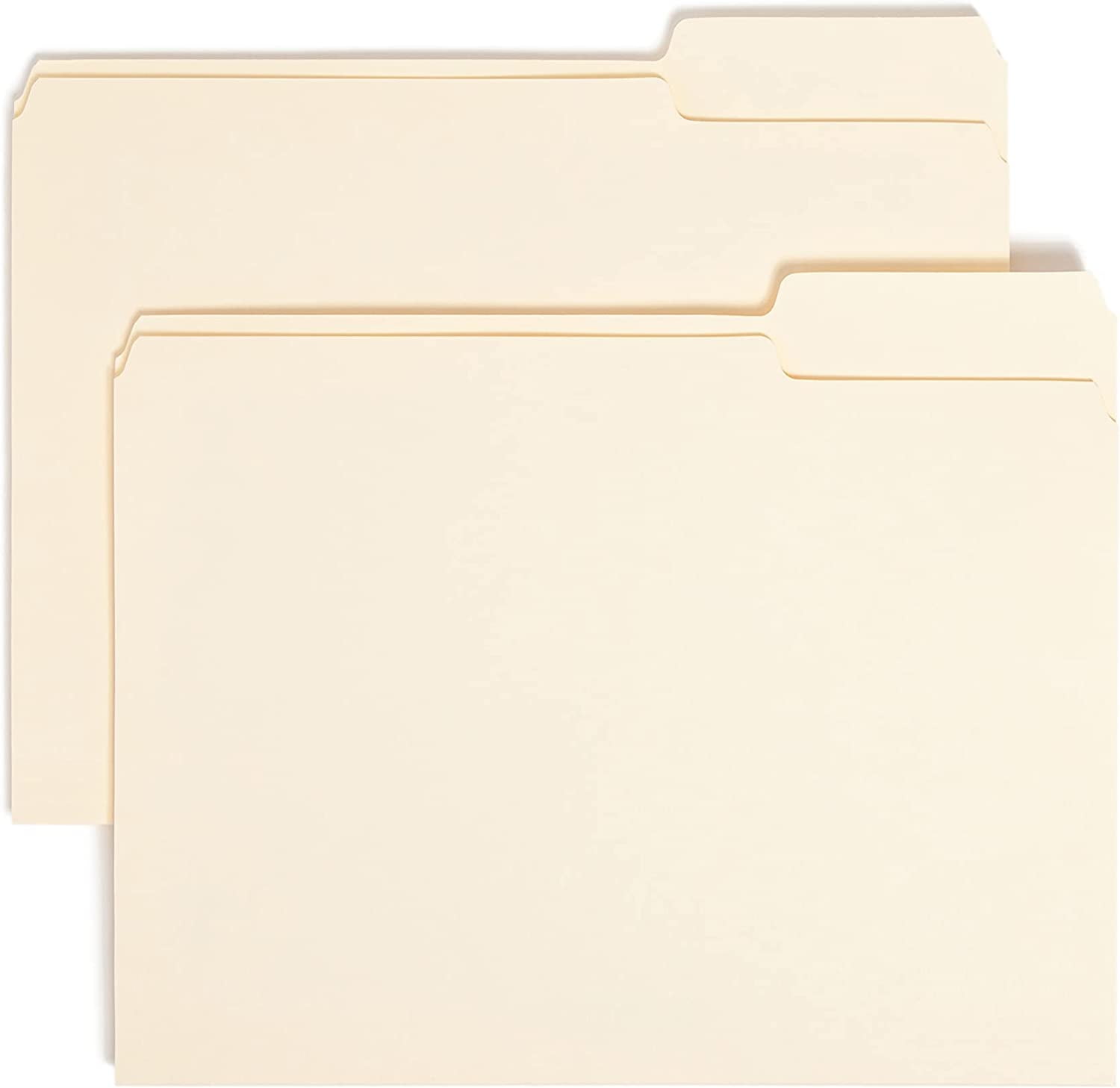File Folder, 1/3-Cut Tab Right Position, Letter Size, Manila, 100 Per ...