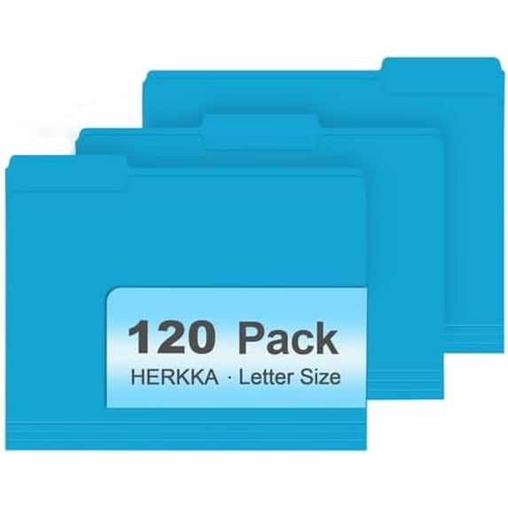 File Folder, 120 Pack 1/3 Cut Tab File Folders, File Folders Great for ...