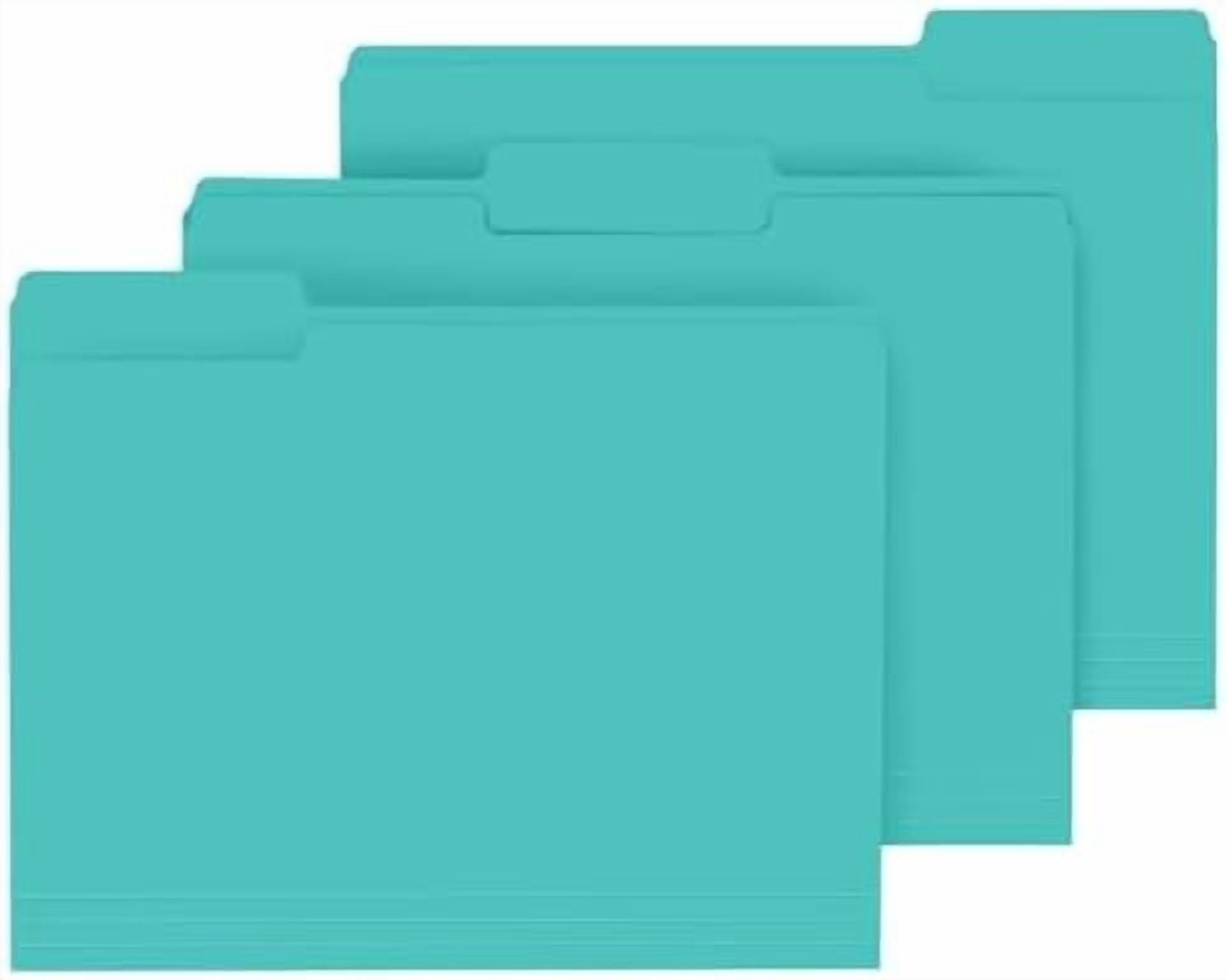 File Folder, 120 Pack File Folder, 1/3 Cut Tab, Letter Size, Filing ...