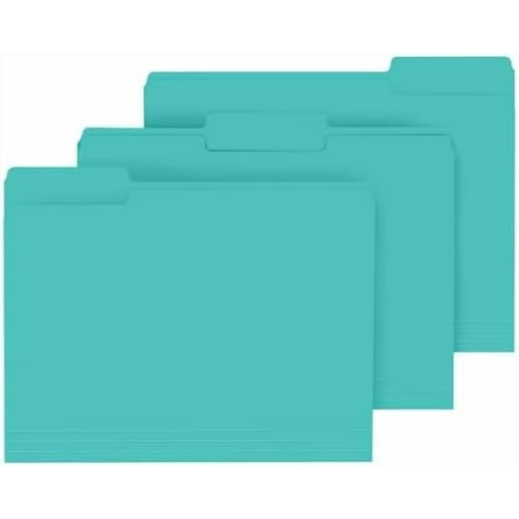 File Folder, 120 Pack File Folder, 1/3 Cut Tab, Letter Size, Filing ...