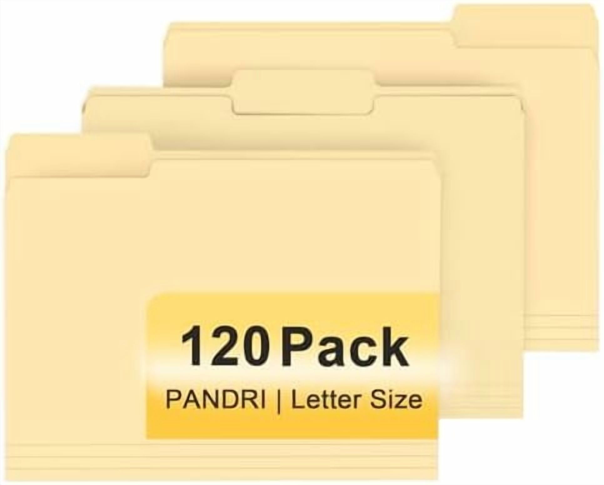 File Folder, 120 Pack File Folder, 1/3 Cut Tab, Letter Size, Filing ...