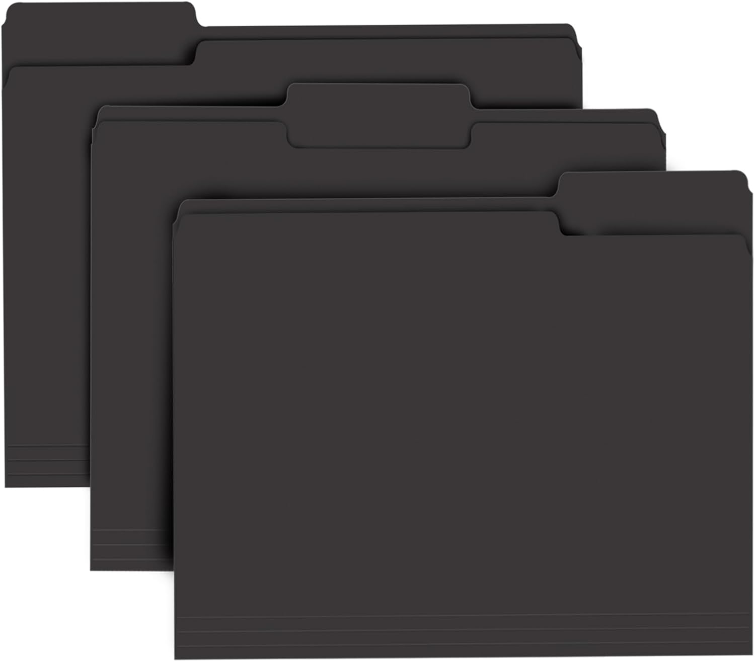 File Folder, 150 Pack 1/3 Cut Tab File Folders Letter Size, Black ...