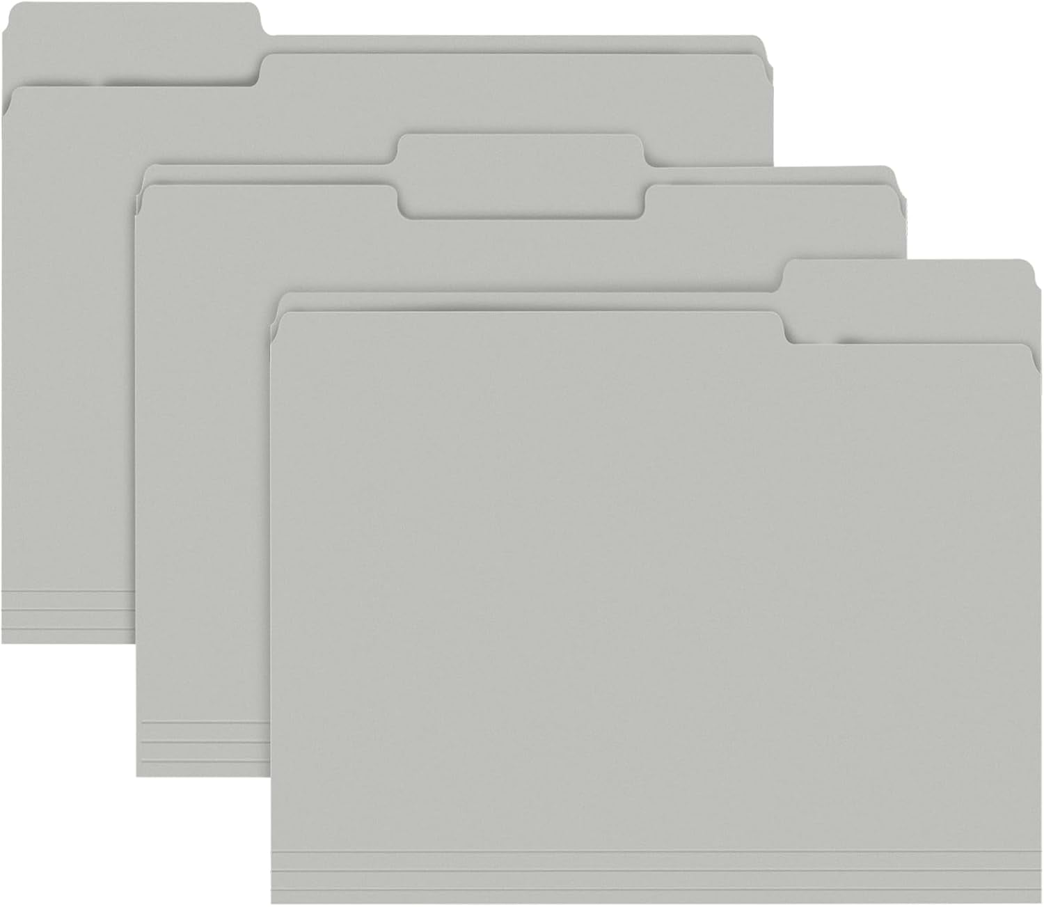 File Folder, 150 Pack 1/3 Cut Tab File Folders Letter Size, Grey ...