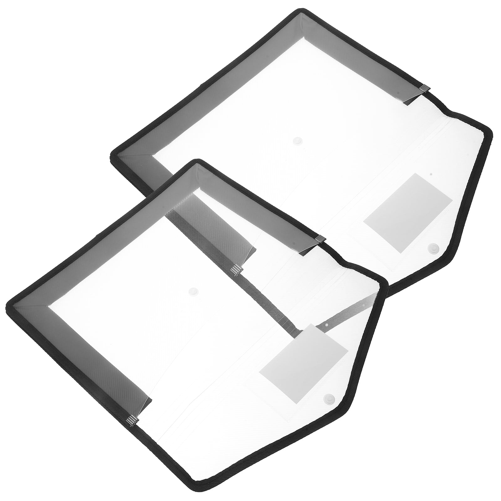 File Folder Clear A4 A4pp Waterproof Snap Document Bag Plastic Button ...