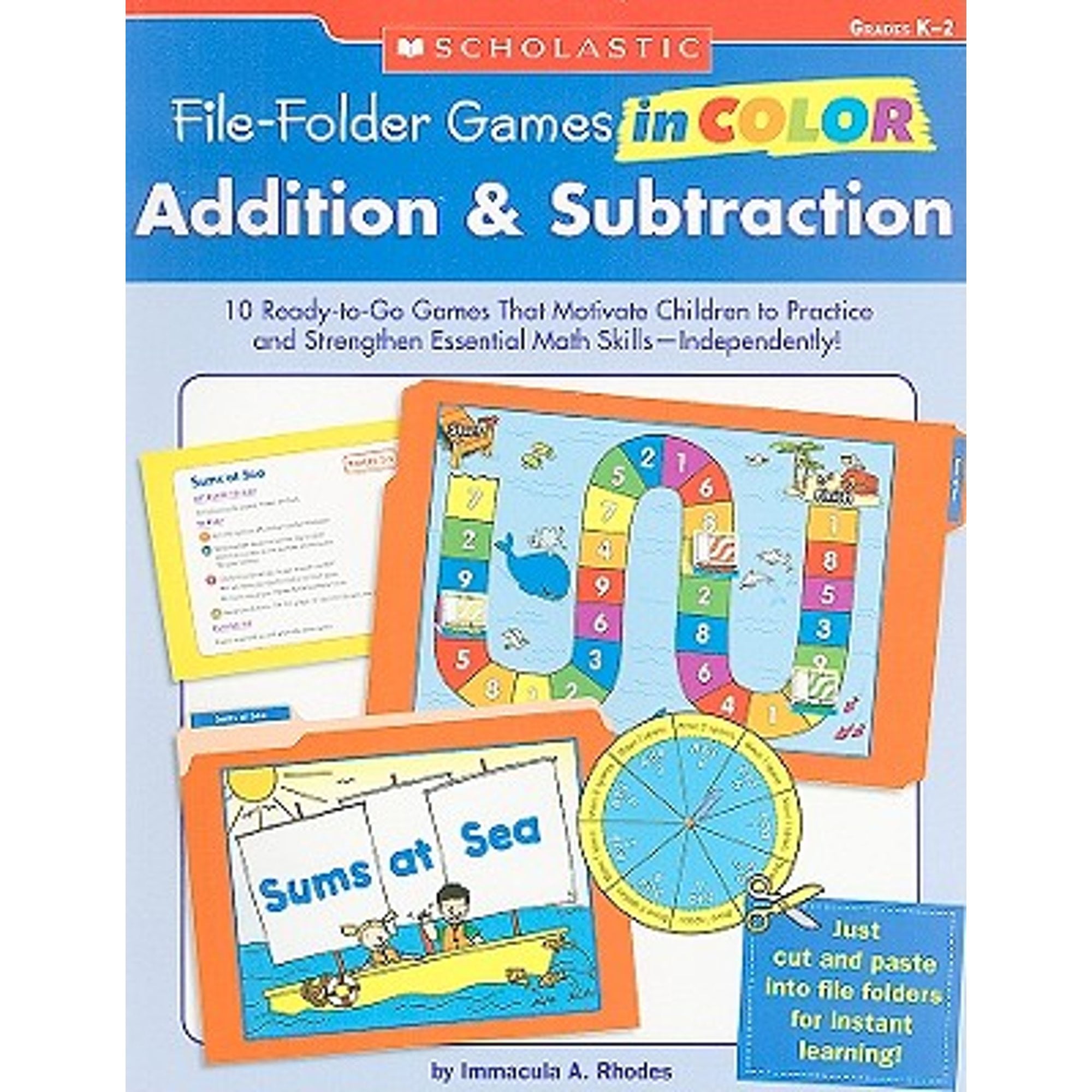 File-Folder Games in Color: Addition & Subtraction: 10 Ready-To-Go ...