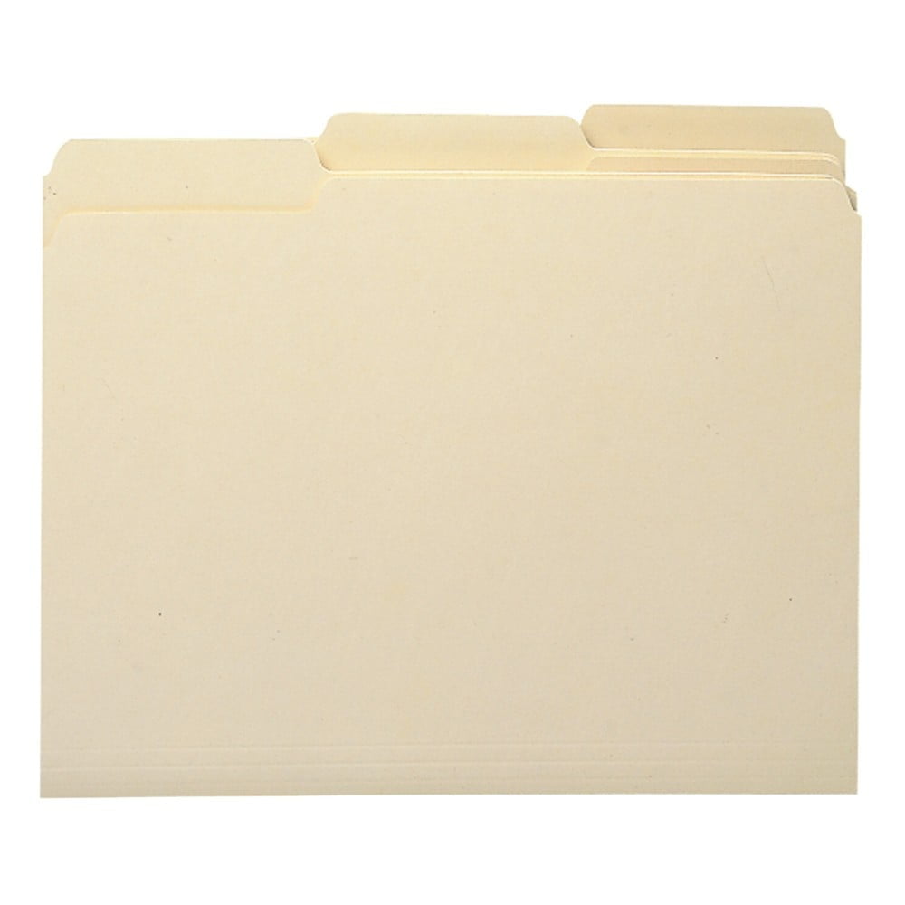 File Folder Letter 11 Point .33 Cut Manila, Pack Of 100 - Walmart ...