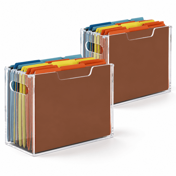 File Folder Organizer Hanging Box Holder With Handles For Letter Sizer ...