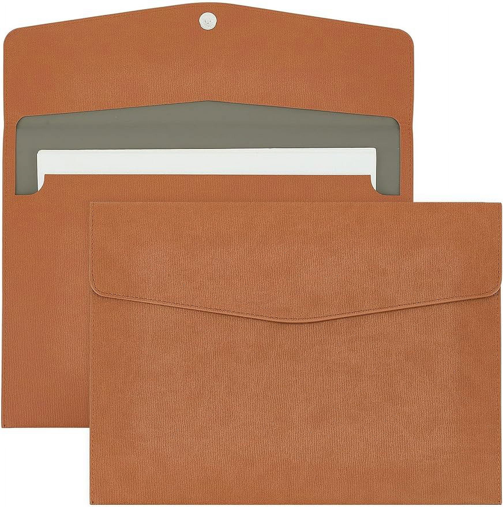 File Folder PU Leather A4 Document Holder Organizer Filing Envelope ...