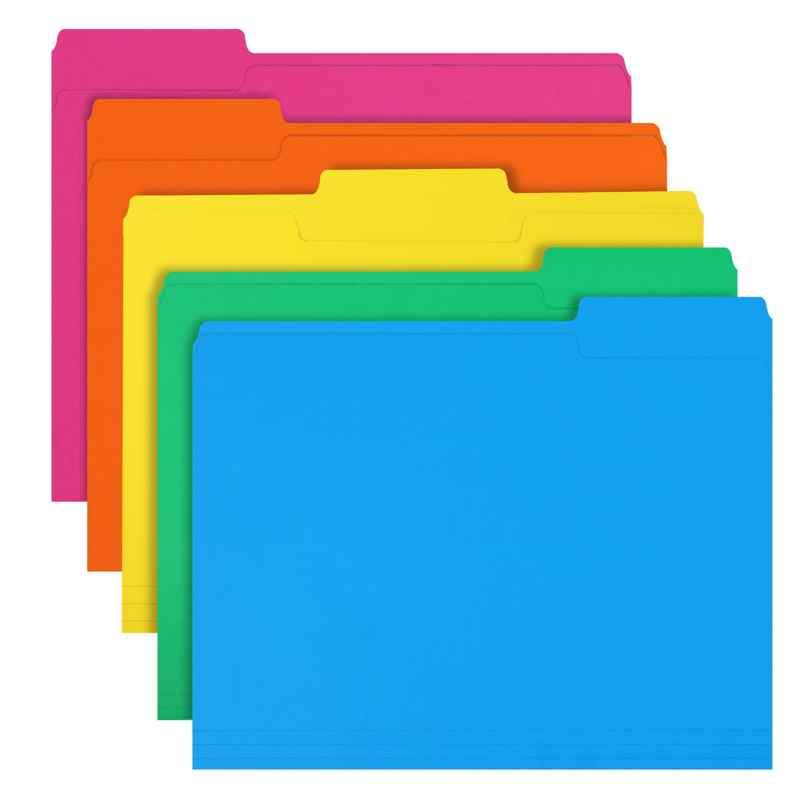 File Folder, RAZCC 150 Pack 1/3 Cut Tab Colored File Folders, File ...
