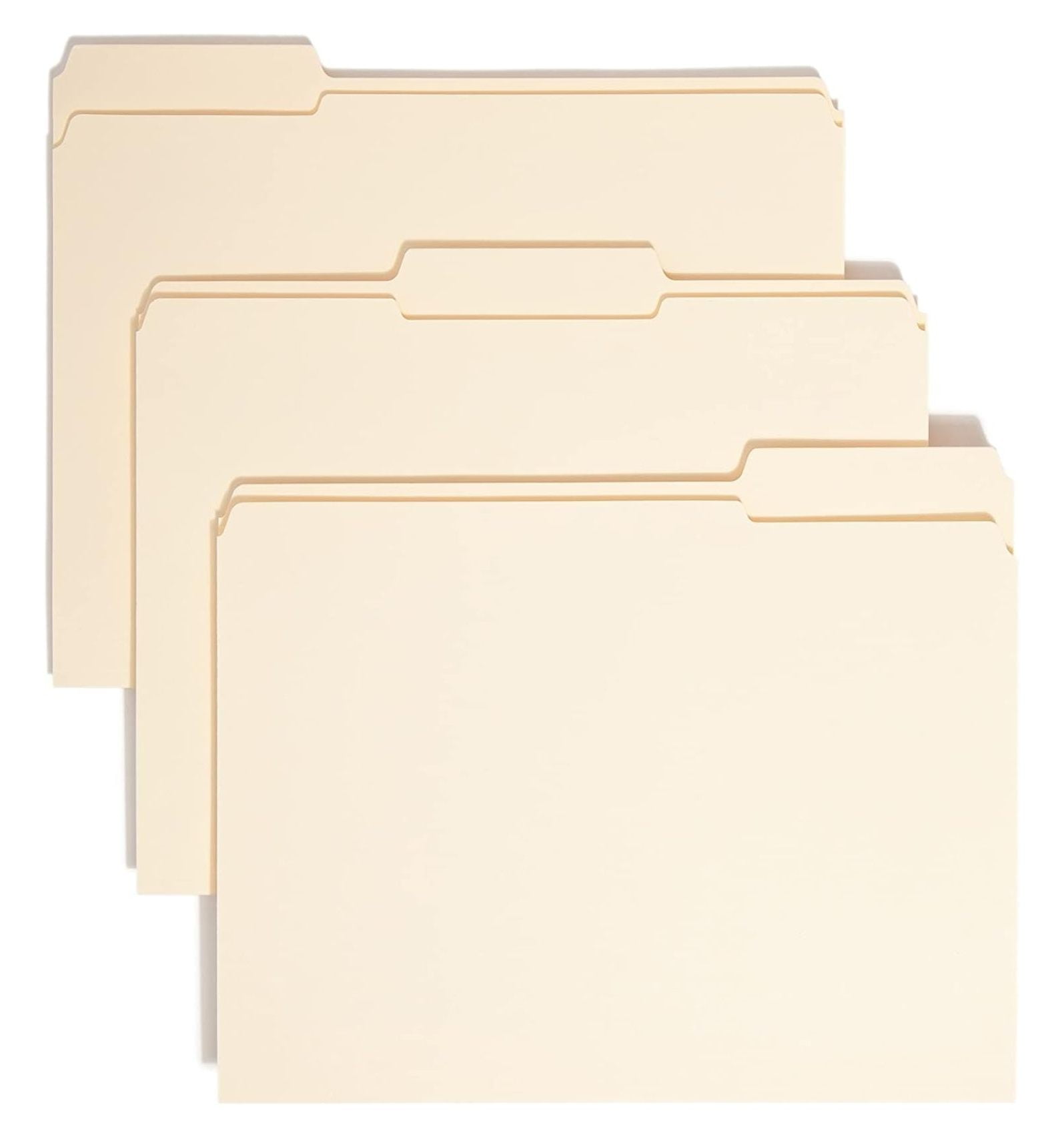 File Folder, Reinforced 1/3-Cut Tab, Assorted Positions, Letter Size ...