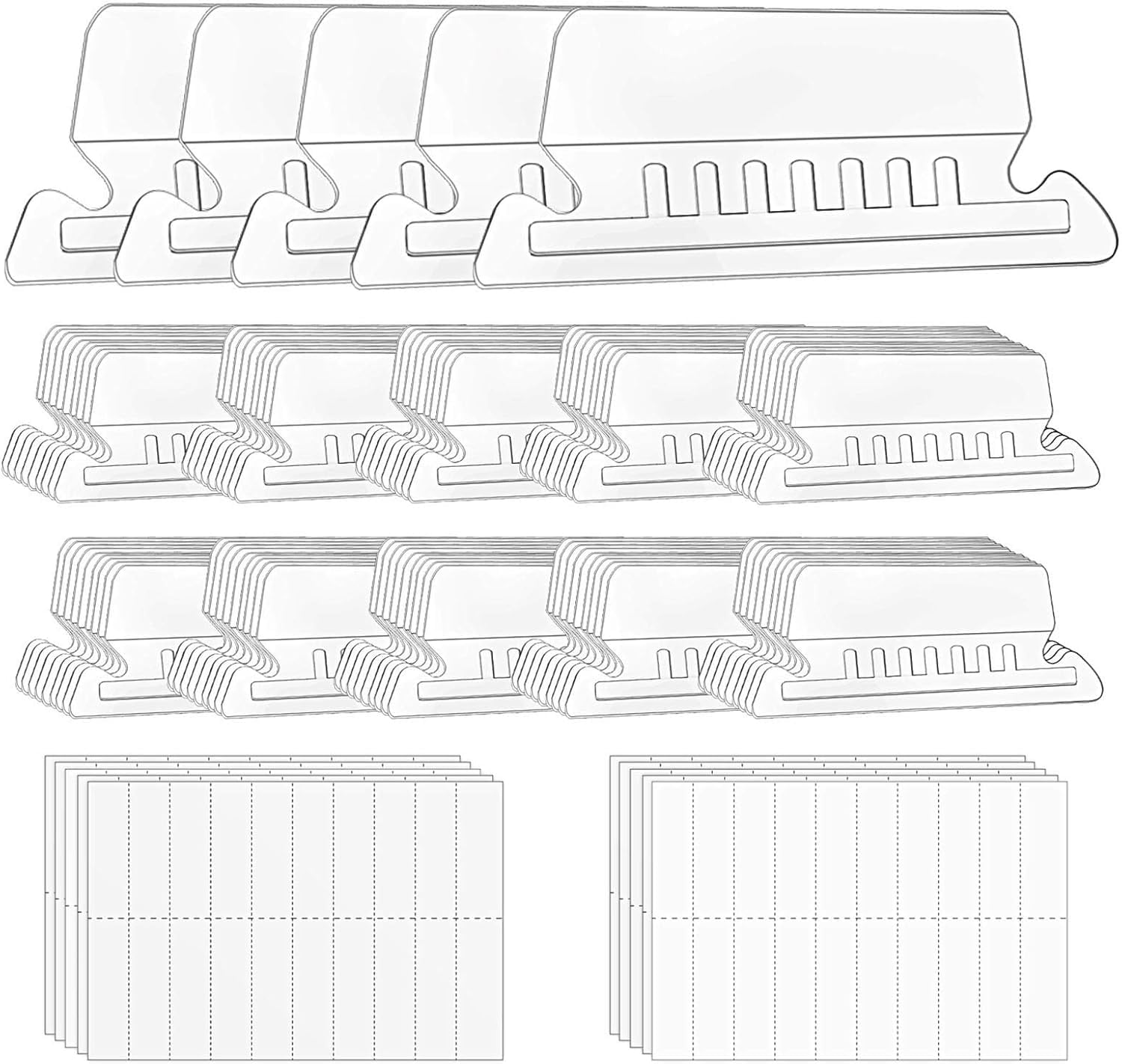 File Folder Tabs, 100+200 Sets Hanging File Folder Tabs with Inserts for Hanging Folders, 2 Inch ...
