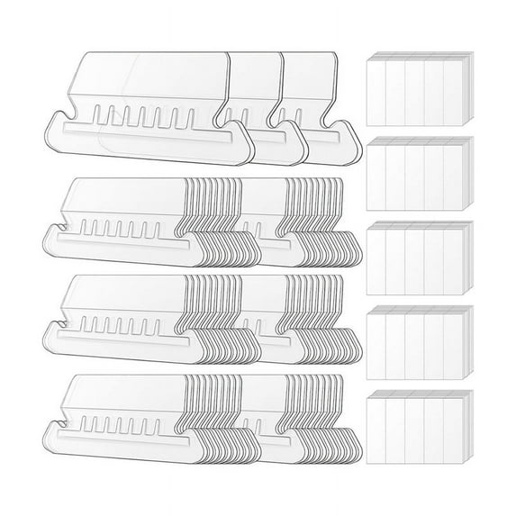 File Folder Tabs, 100 Sets Hanging Labels 2Inch Plastic Tabs and ...