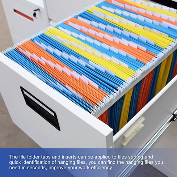 File Folder Tabs, 100 Sets Hanging Labels 2Inch Plastic Tabs and ...