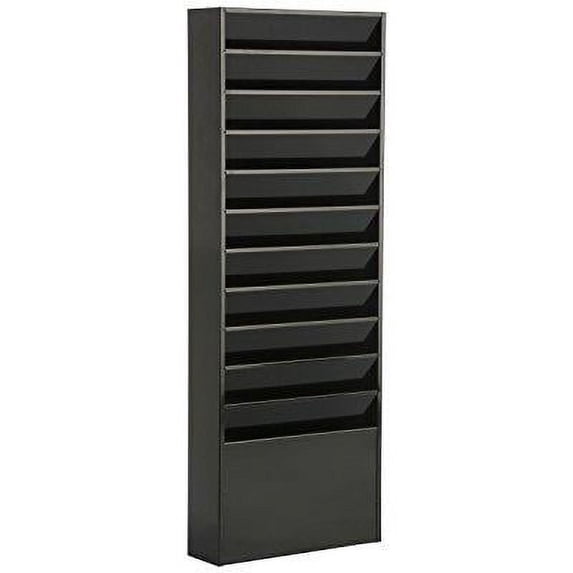 File Folder Wall Rack with 11 Tiered Pockets, Shows Only the Top ...