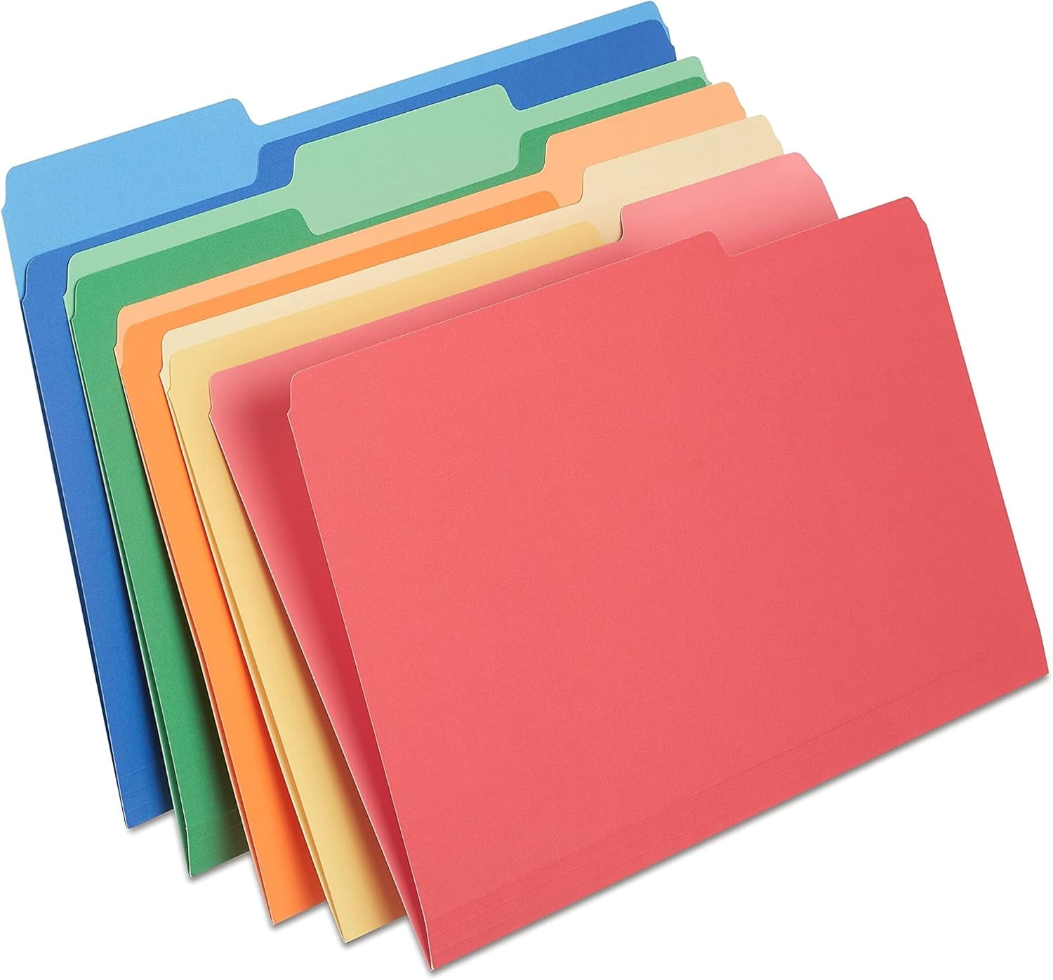 File Folders, 1/3 Cut, Legal Size, Assorted Colors, 100/Carton (ST18366 ...