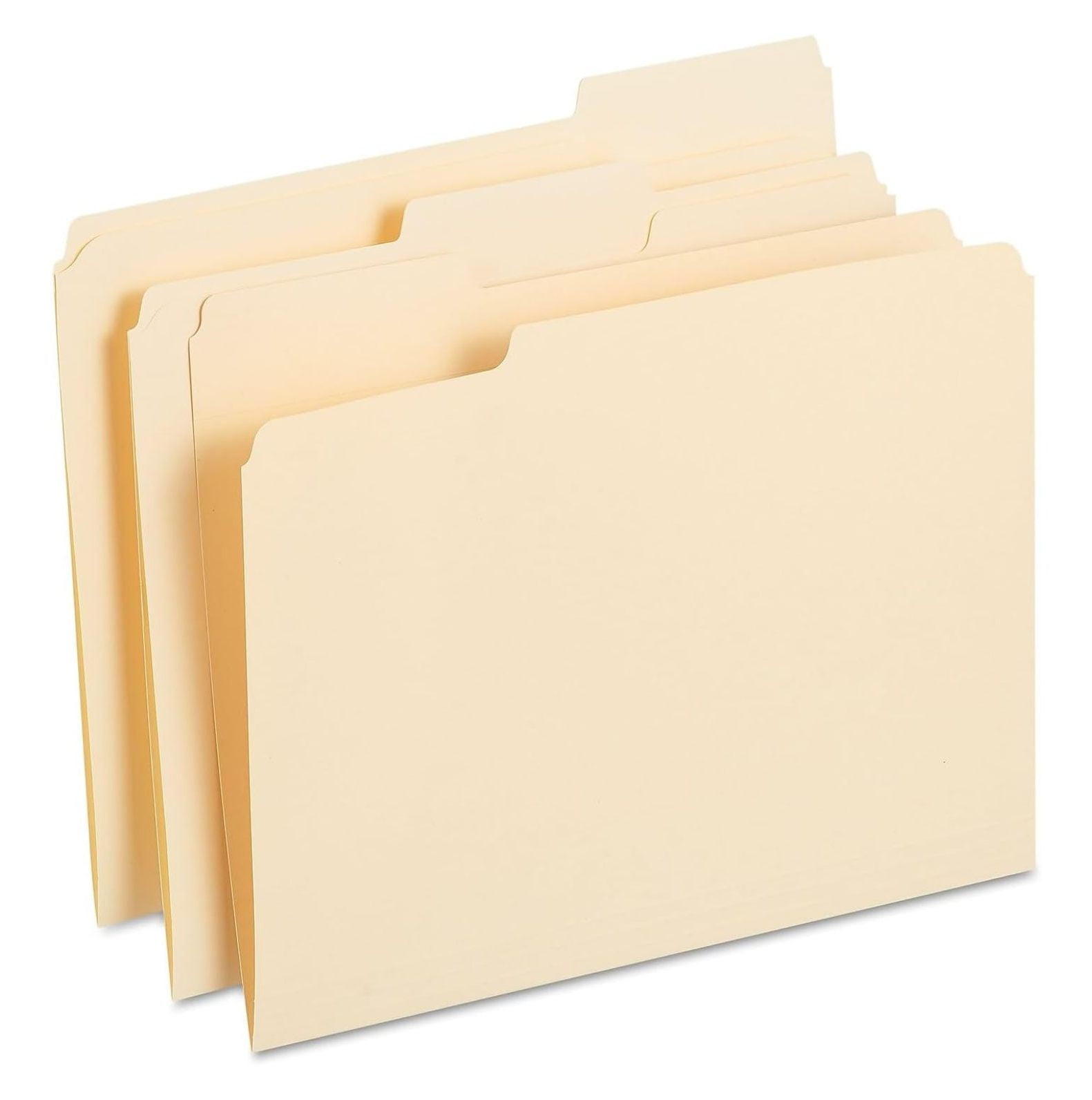 File Folders, 1/3-Cut Reinforced Tab, Assorted Position, Letter Size ...