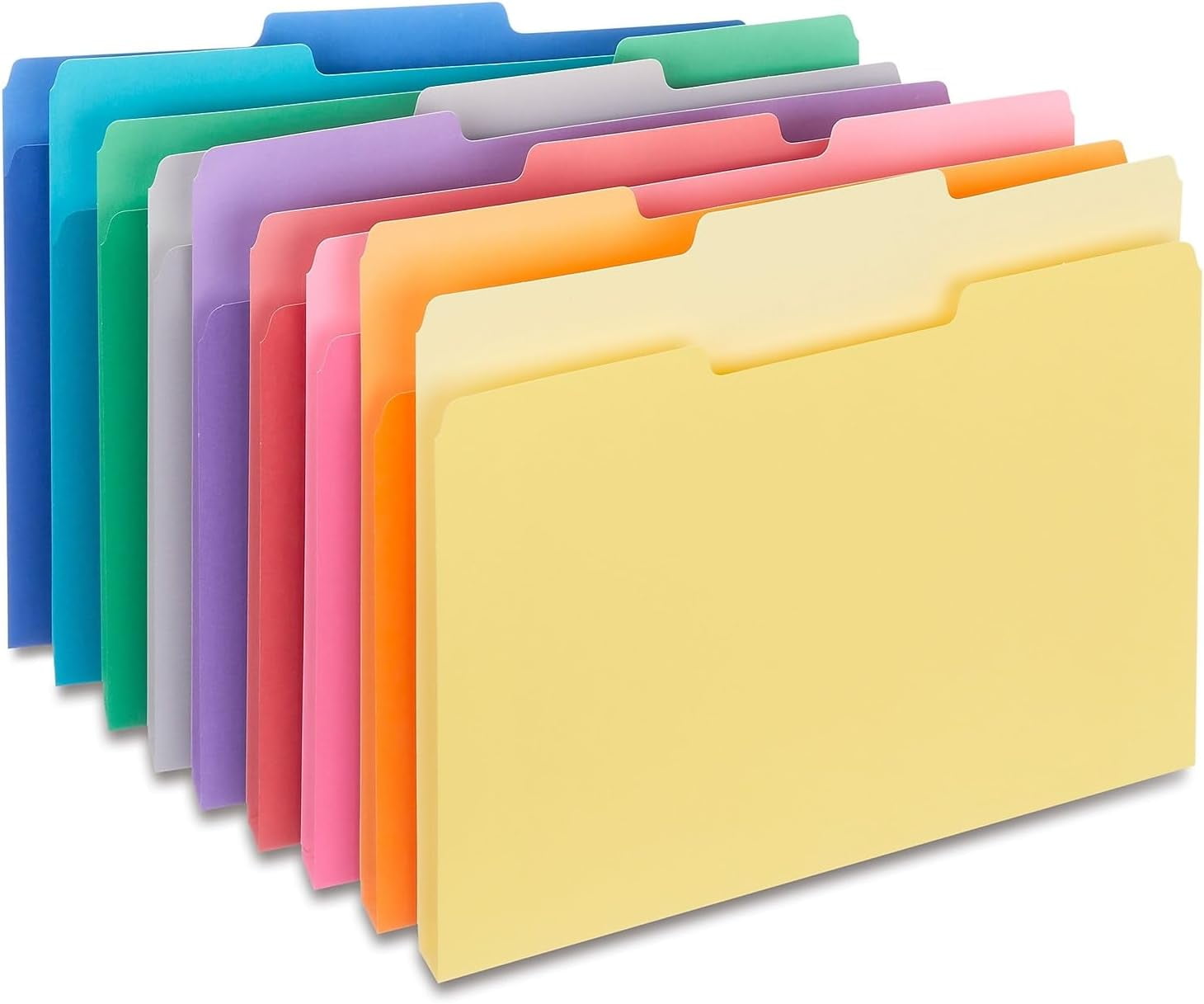 File Folders, 1/3-Cut Tab, Assorted Position, Letter Size, Perfect for ...