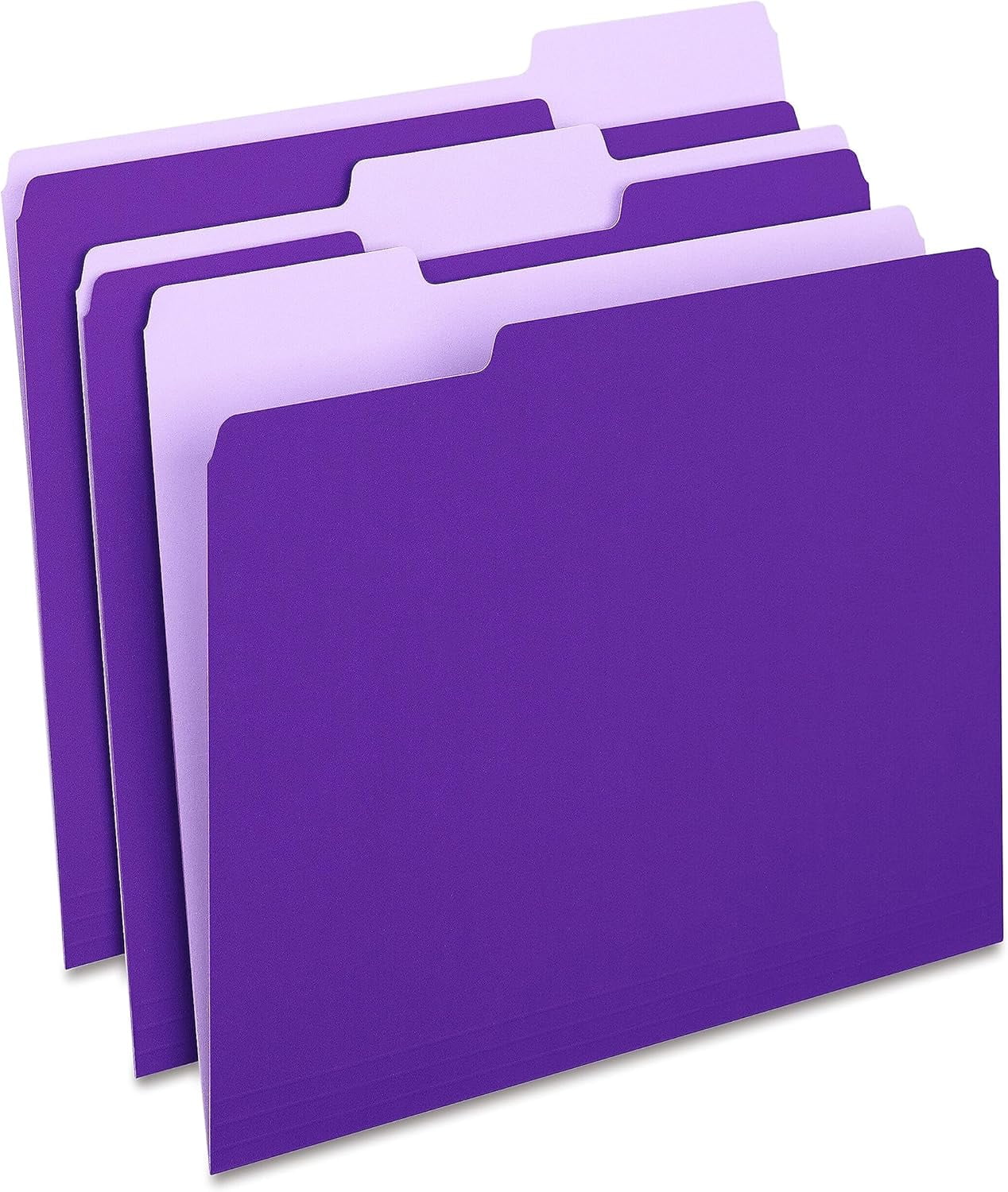 File Folders, 1/3-Cut Tab, Assorted Position, Letter Size, Perfect for ...