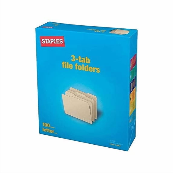 File Folders, 1/3-Cut Tab, Assorted Position, Letter Size, Perfect for ...