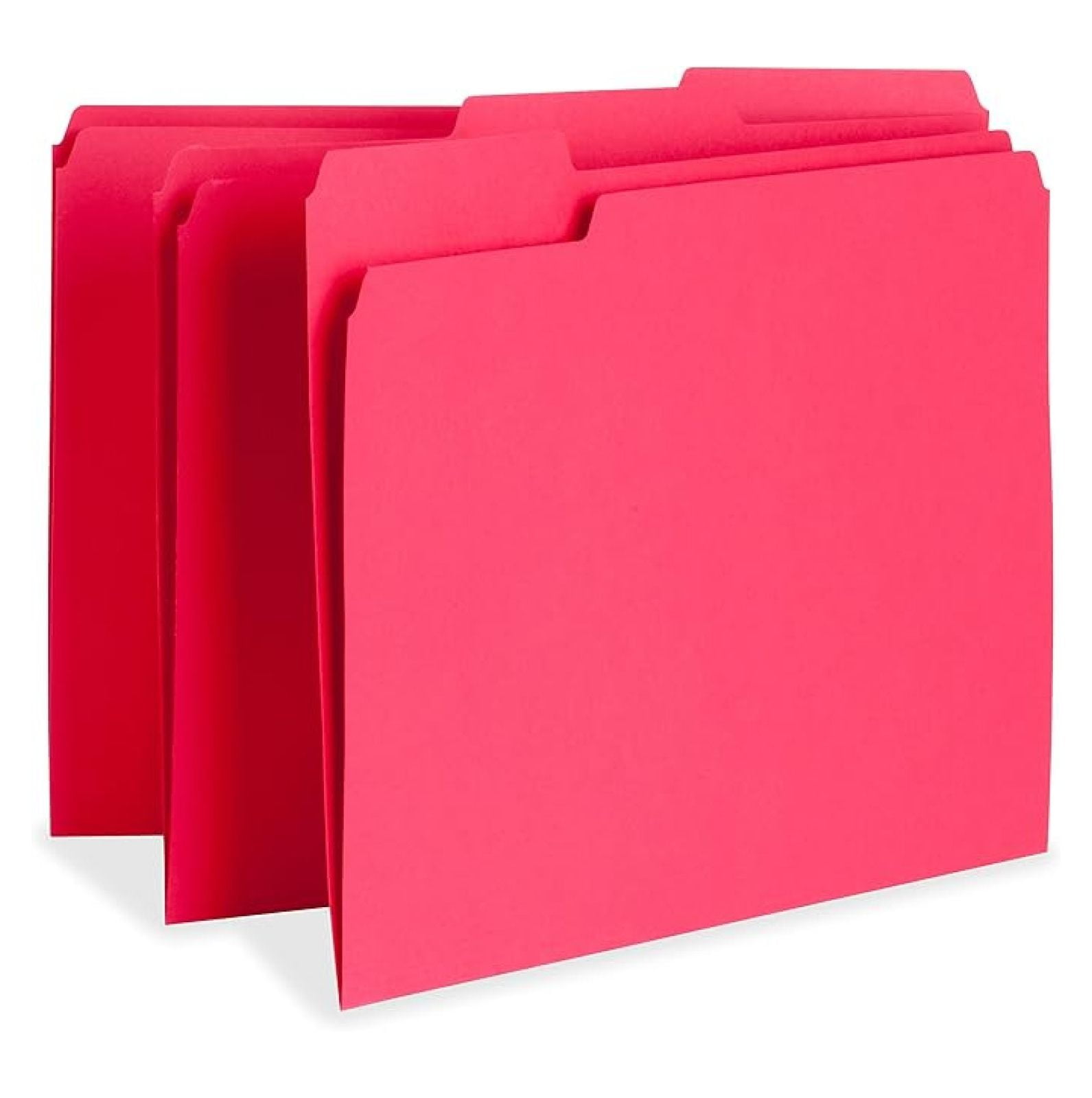 File Folders 1/3 Cut Tabs - Letter Size, 100 Pack - Assorted Colors ...