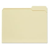 File Folders, 1/3 Cut Third Position, One-Ply Top Tab, Letter, Manila ...