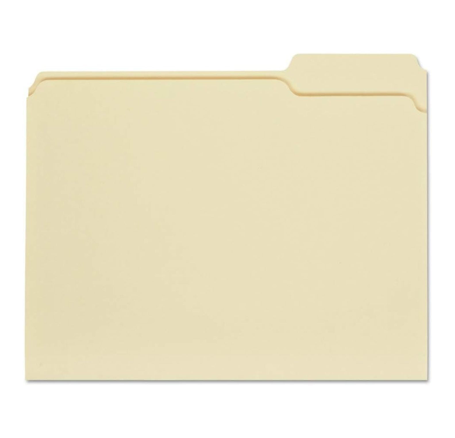 File Folders, 1/3 Cut Third Position, One-Ply Top Tab, Letter, Manila ...