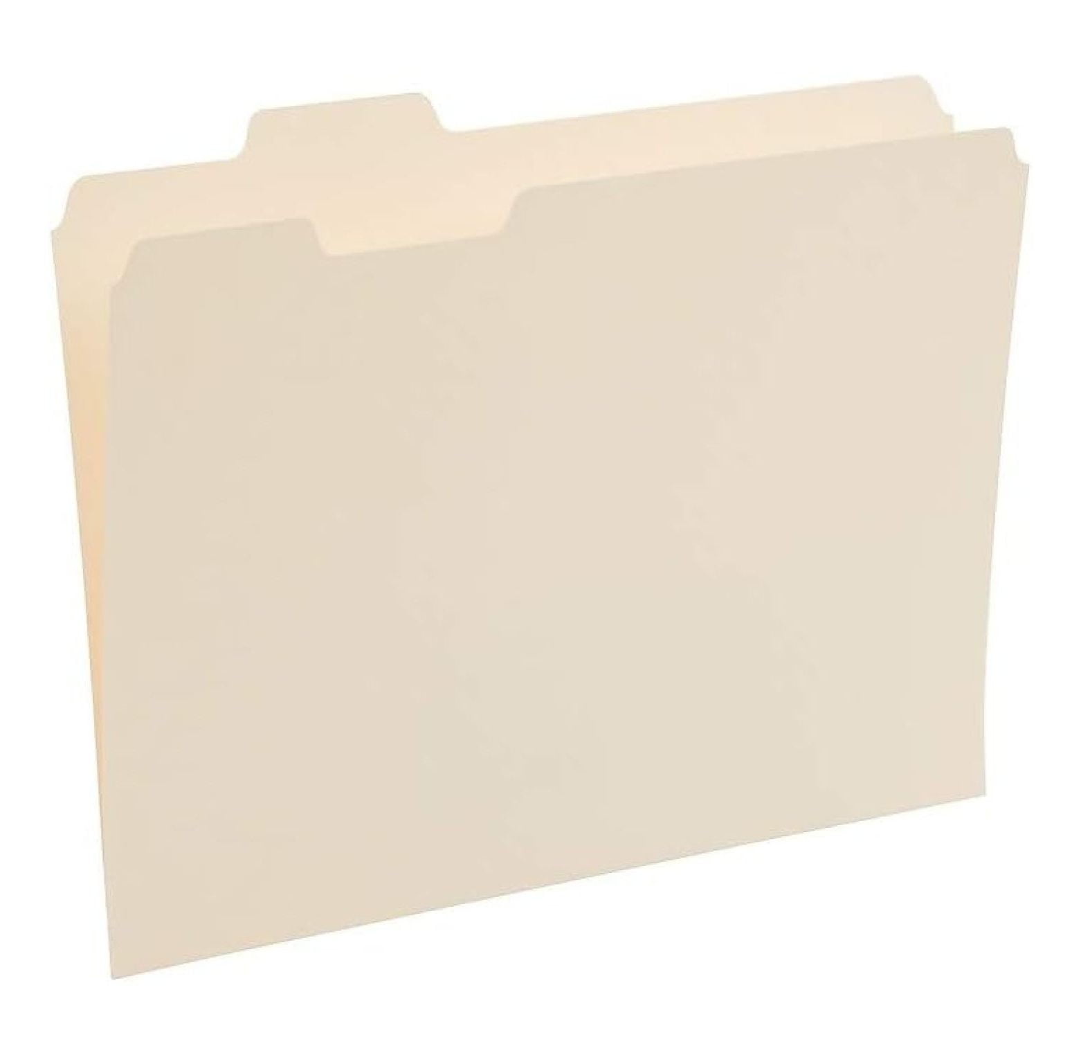 File Folders 1/5 Cut Tab, Letter Size Manila Folders - 100 Pack ...