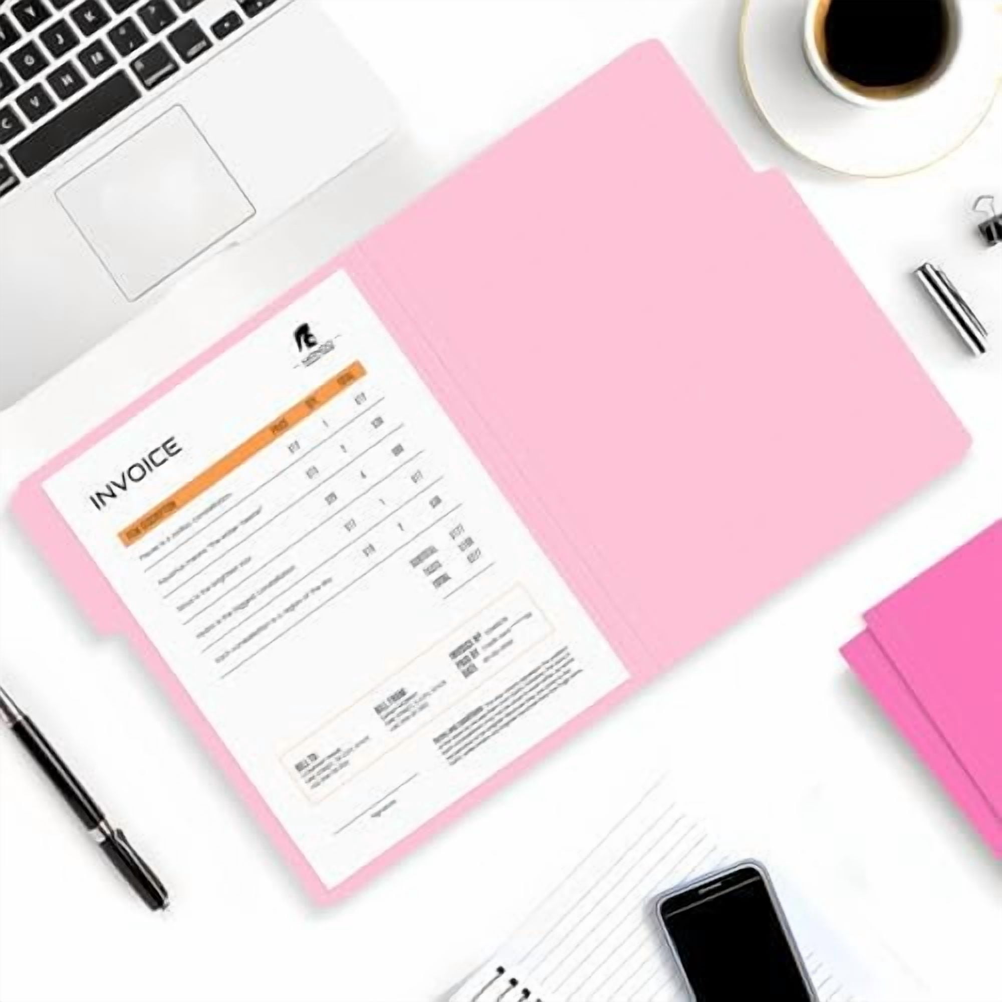 File Folders, 100 Pack Manilla Folders 8.5 x 11, Colored File Folders ...