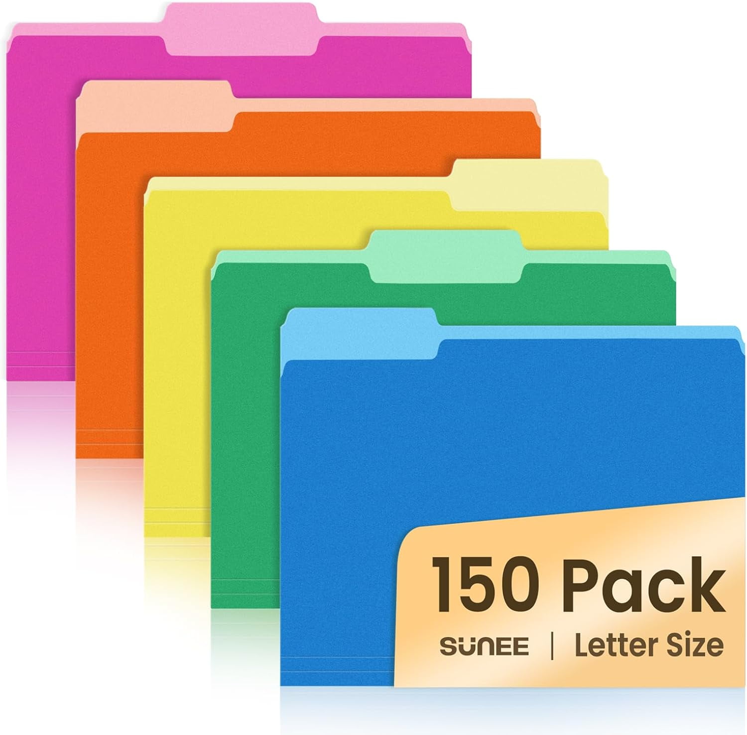 File Folders, 150 Pack Manilla Folders 8.5 x 11, Colored File Folders ...