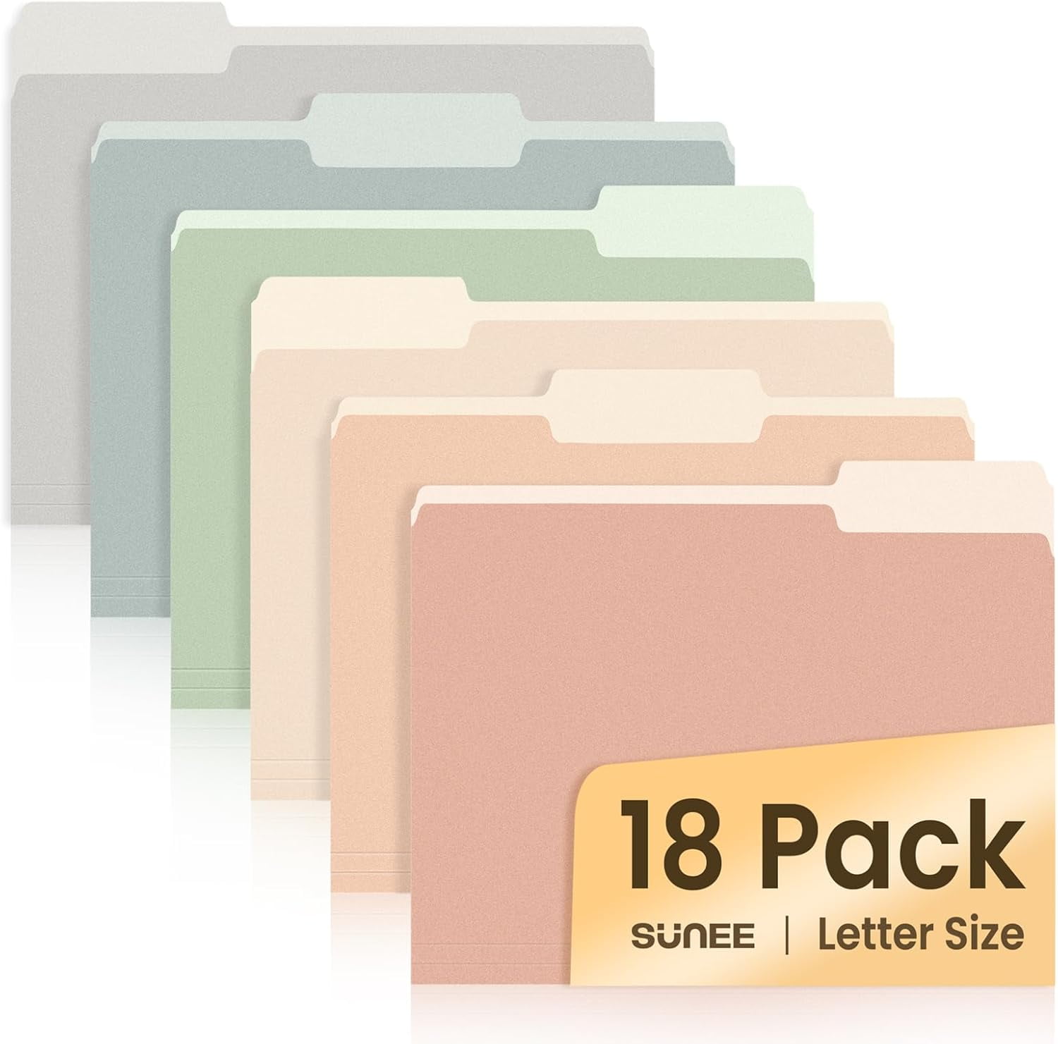 File Folders, 18 Pack Manilla Folders 8.5 x 11, Colored Folder Office ...